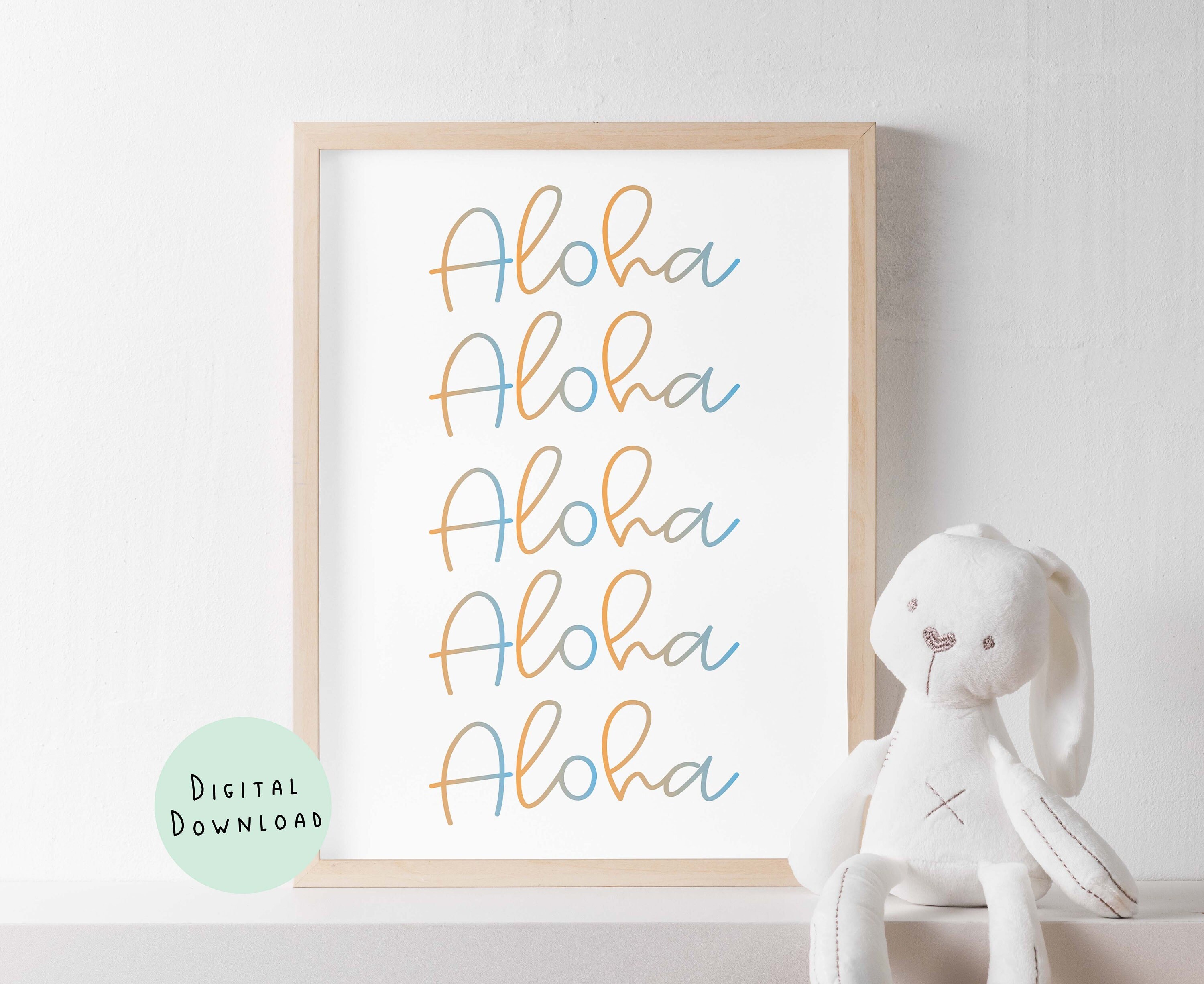 ALOHA Room Poster, Digital Download, Instant Wall Art, Print From Home ...