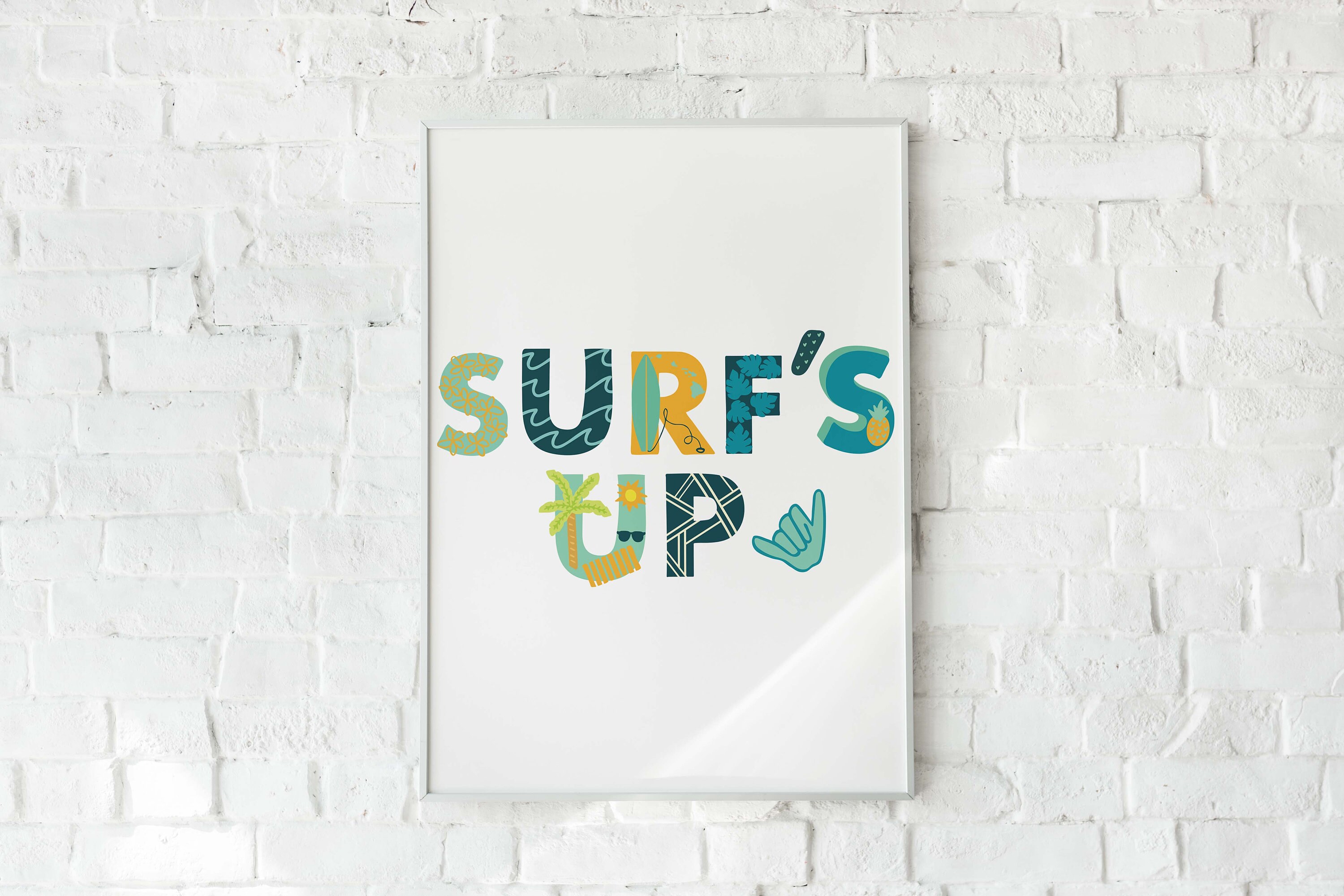 Set of 2 SURF POSTERS Surf Fins I Surf's up I Surfing I Room Decor I ...