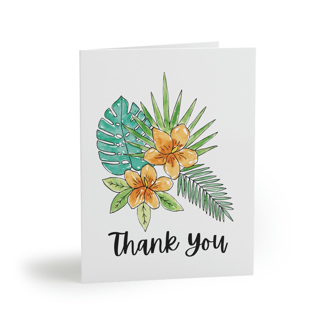 Tropical Plumeria 8 Note Card Set Set of 8 Note Cards W/ Coordinating ...