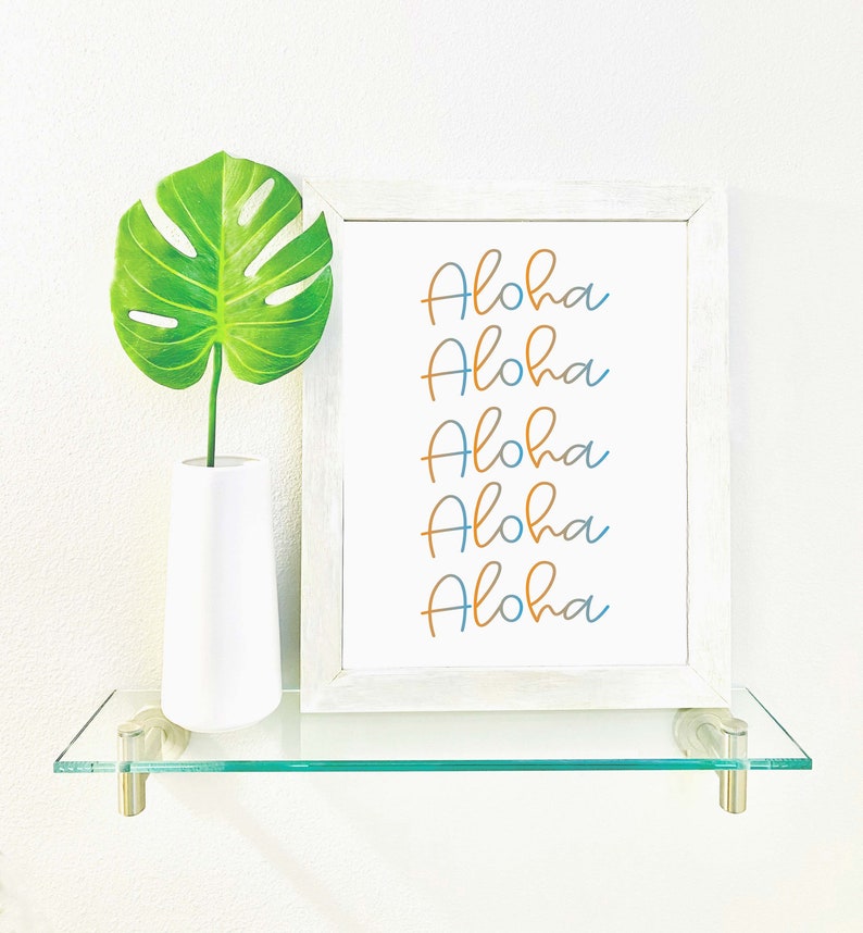 ALOHA Room Poster Digital Download Instant Wall Art Print - Etsy