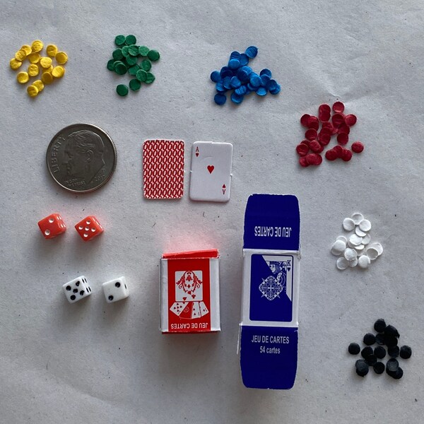 Miniature Playing Cards - Etsy