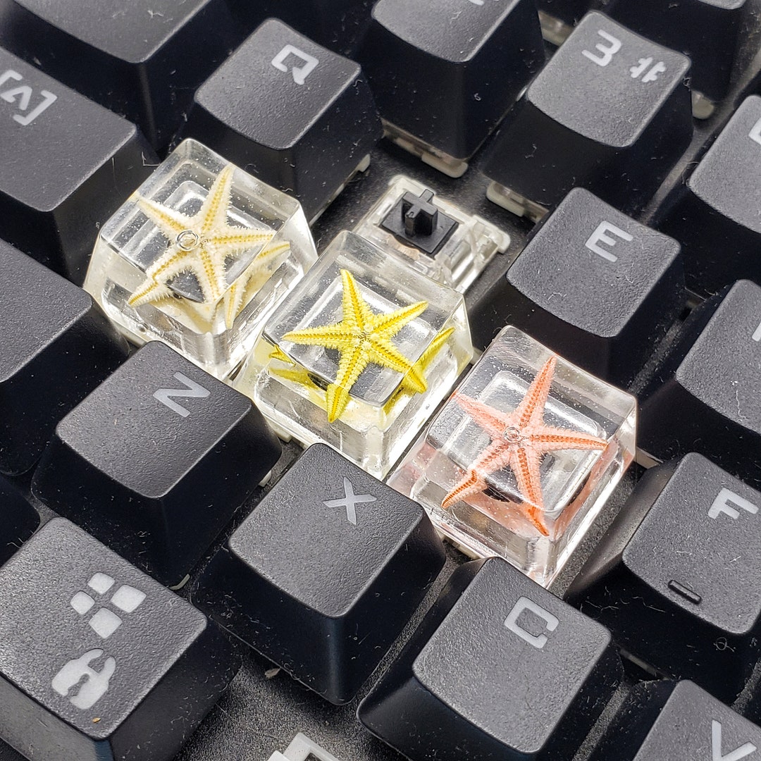 Keyboard Starfish Resin Keycap, a Variety of Color Stars Key Cap ...