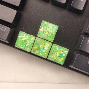 Keyboard Keycaps, Green Fantasy WASD Keycaps, Keycap Set 1U4, Resin ...