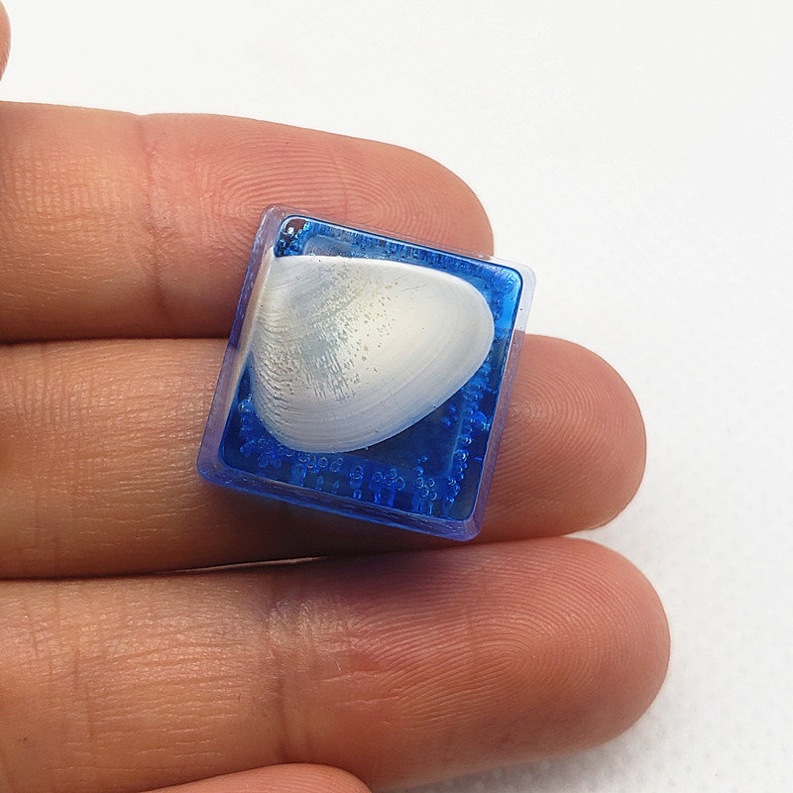 Keycaps-handmade Blue Ocean Resin Keycaps Original Deep Sea - Etsy