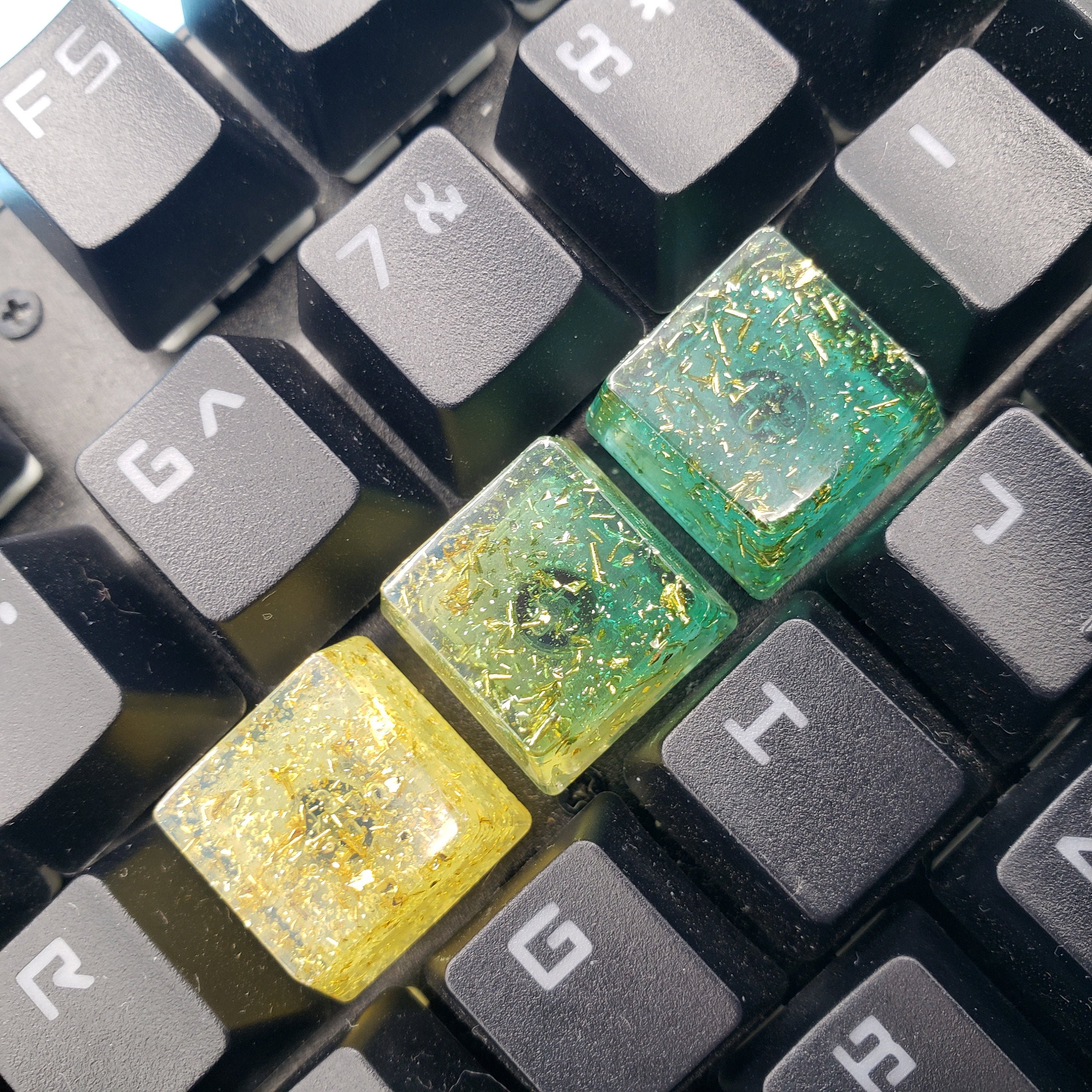 Jewelry & Beauty Epoxy Resin Handmade Keycaps,Coral Effect Epoxy ...