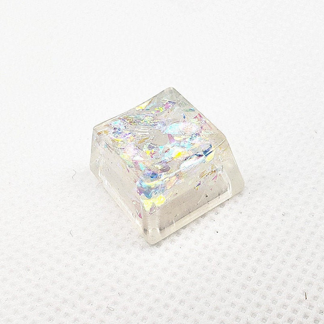 Keycap-resin White Dream Keycap-colorful Aurora Keycap Cool - Etsy