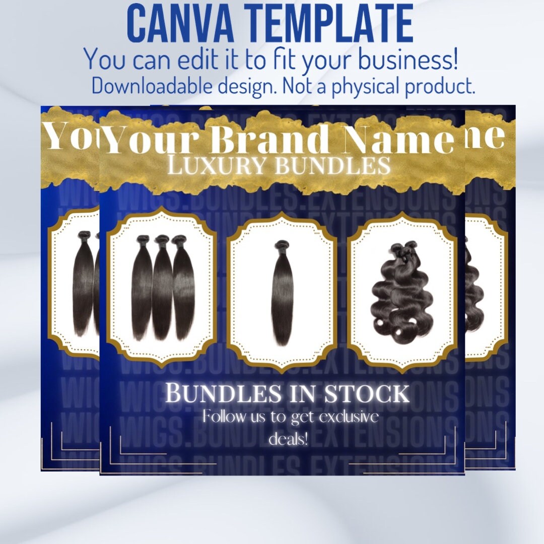Blue & Gold Canva Website Template. Royal Themed. Editable Through ...