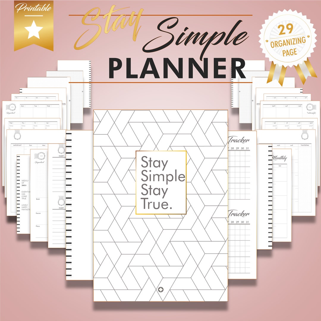 2021 Stay Simple Planner Templates / Printable Planner Set/ - Etsy