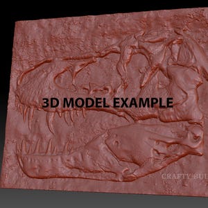 CNC Template Tyrannosaurus Rex Fossil Bas-relief Wood Carving DIY Laser ...