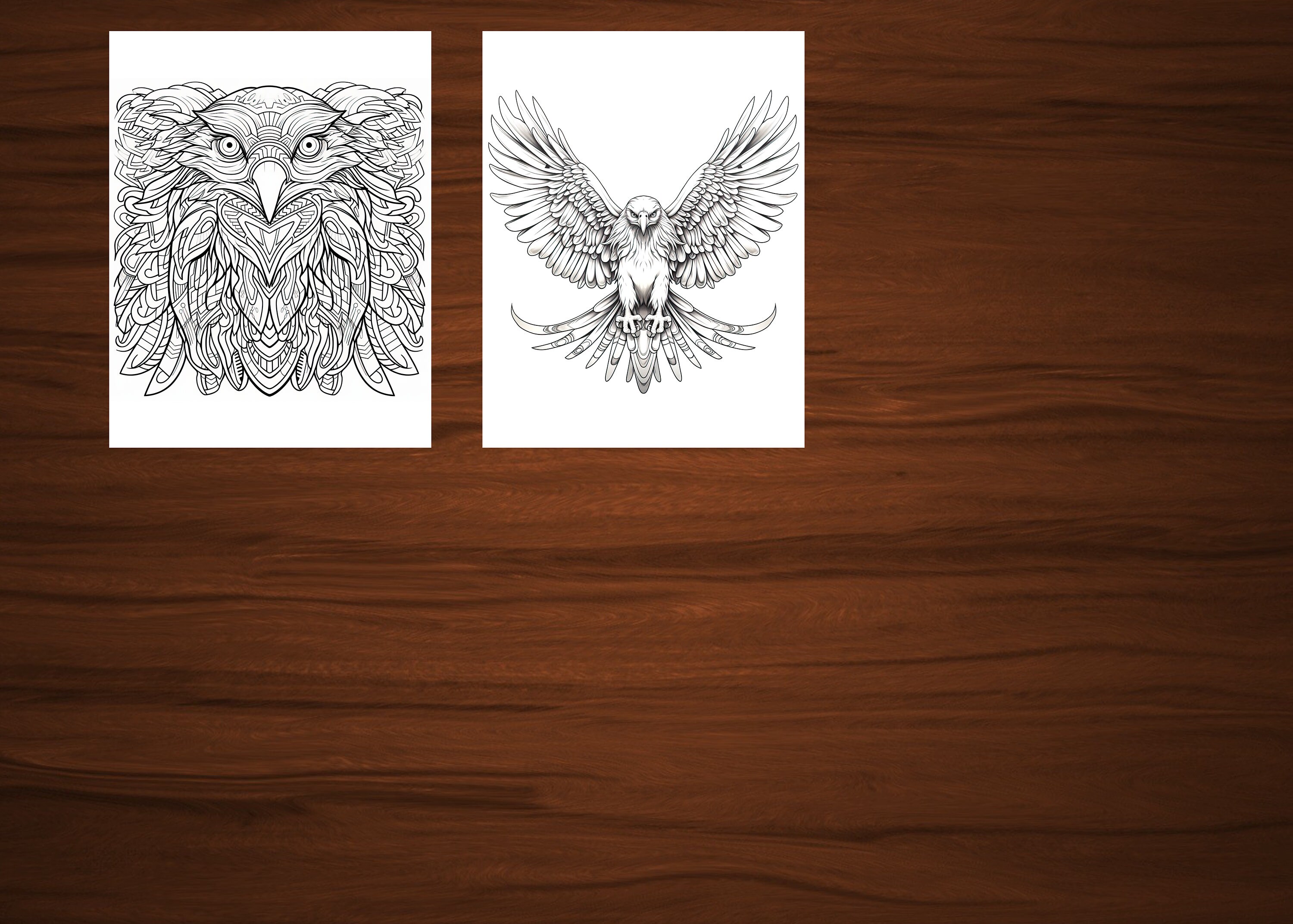 20 Printable Bald Eagle Patterns/coloring Book Pages Leather - Etsy ...