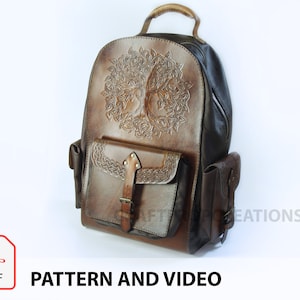 DIY Pattern Template Back Pack With Leather Carvings Pattern - Etsy