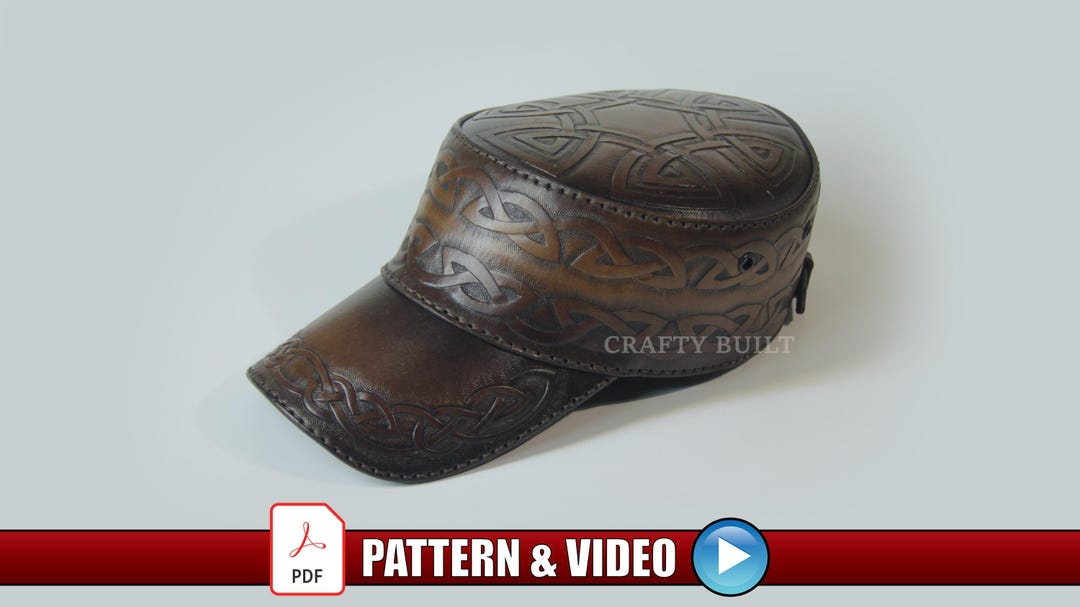 DIY Leather Pattern Combat Hat Template PDF Pattern Download Video ...