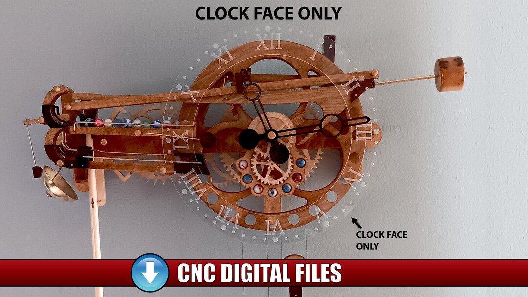 Clock Face ONLY DIY Pattern Acrylic CNC Template Clayton Boyer Custom ...