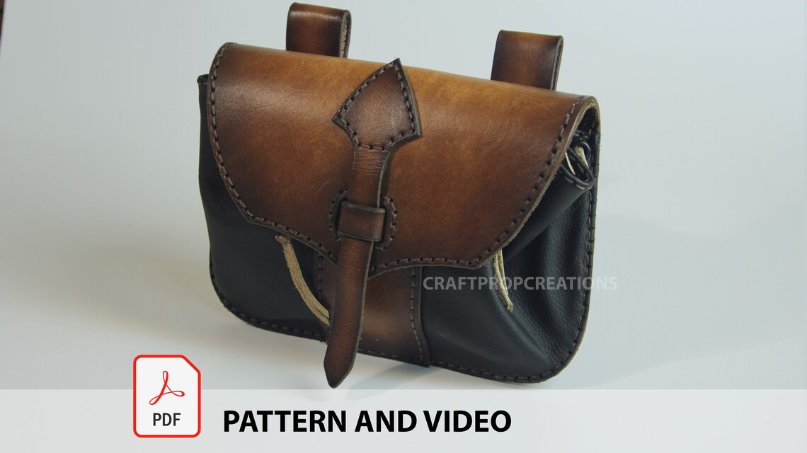 DIY Pattern Template Small Leather Hip Carry Bag Pattern - Etsy