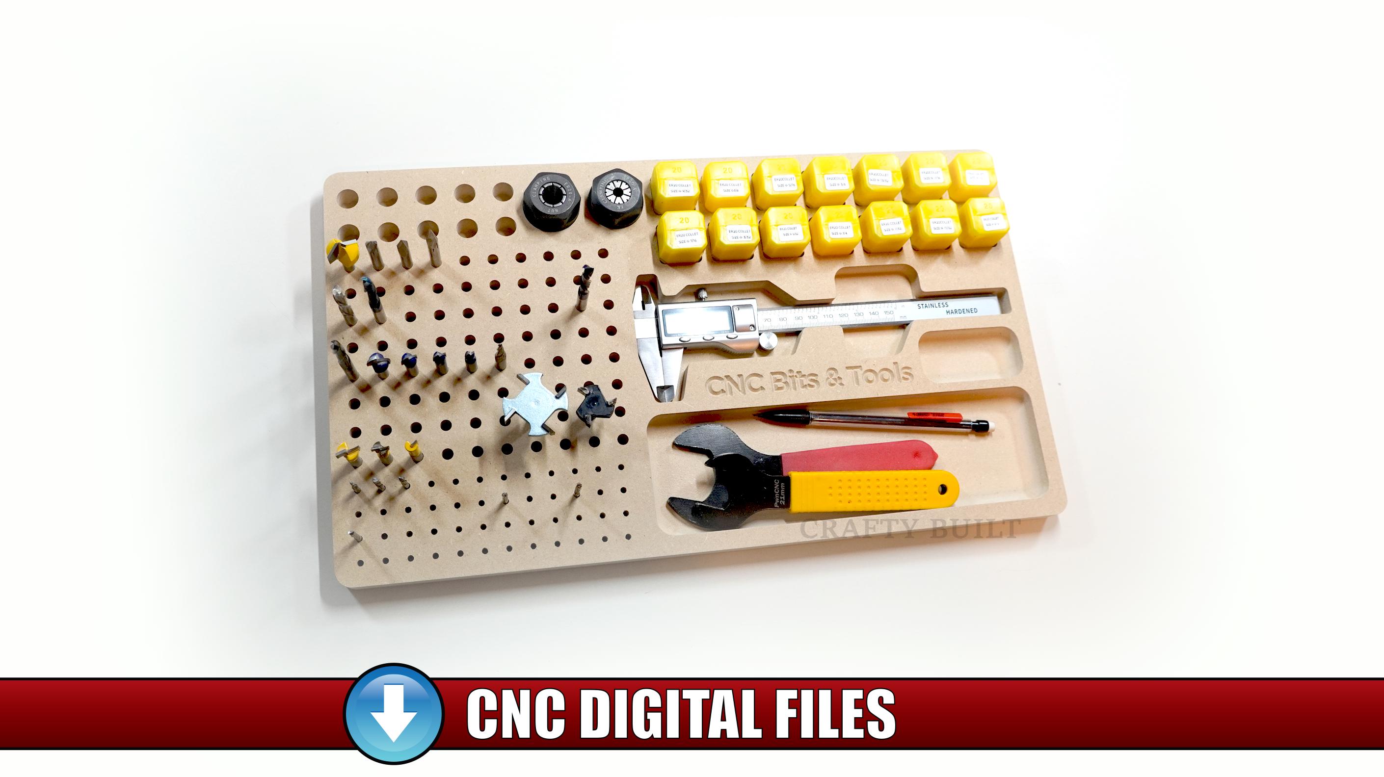 DIY Pattern Router Bits Tray Template CNC Files Tool Organizer Pattern ...