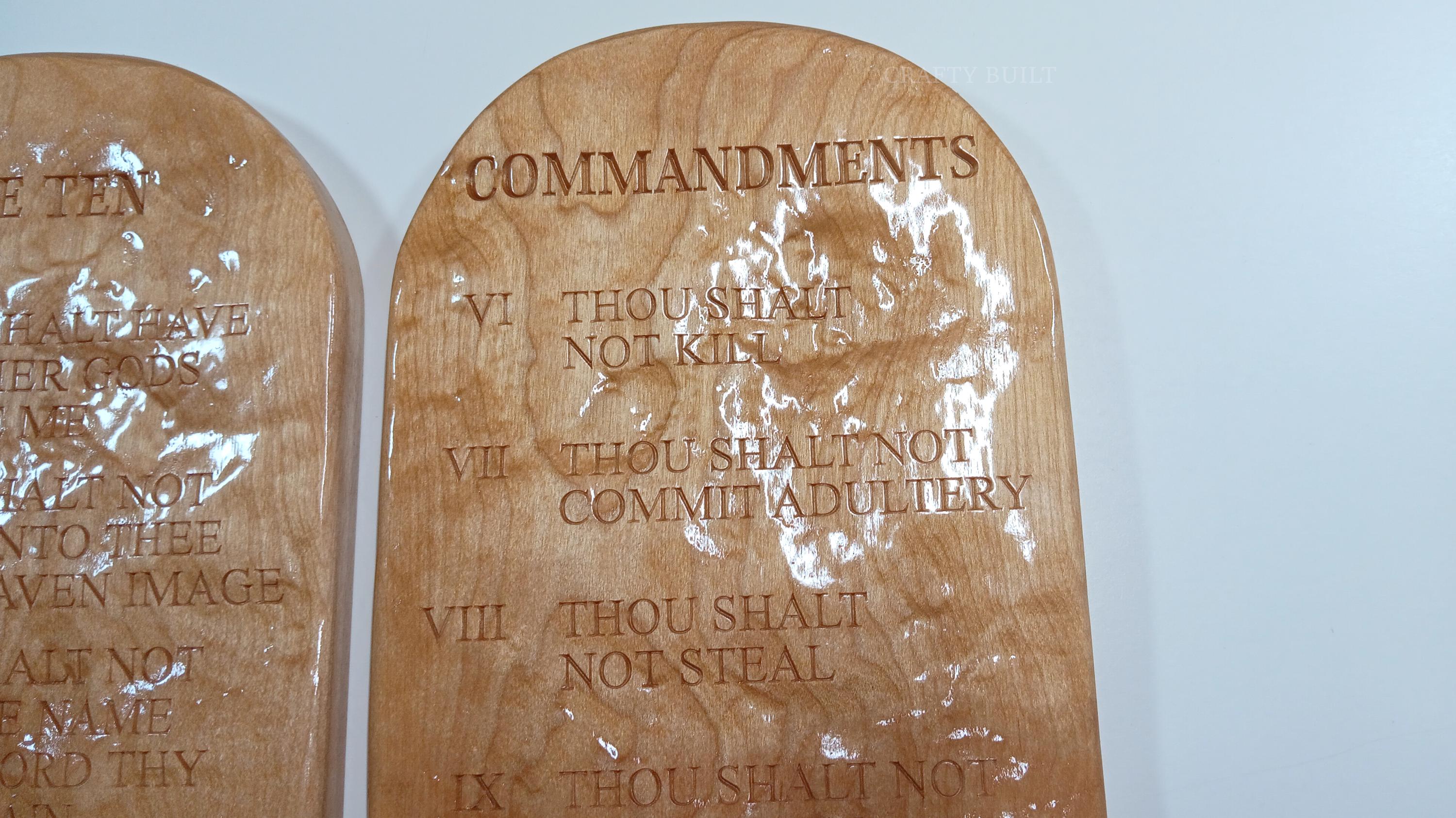 Christian Wall Art CNC Digital Files of the Ten Commandments Religious ...