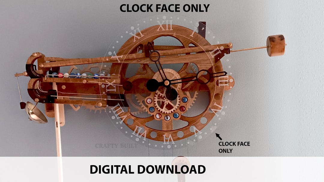 DIY Pattern Acrylic Clock Face Only CNC Template Clayton Boyer Custom ...