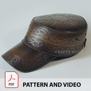 DIY Pattern Template Leather Combat Hat Pattern PDF Download/video ...