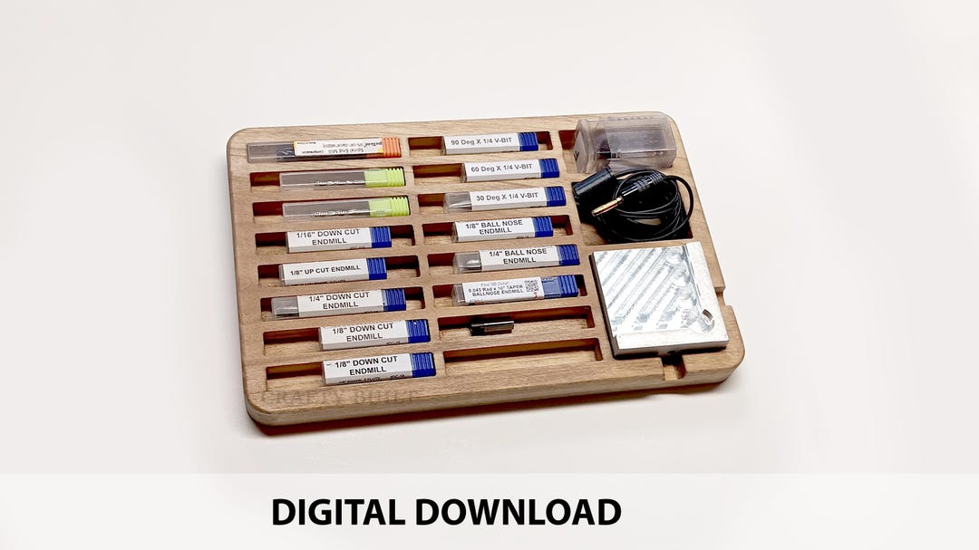 DIY Pattern Router Bits Tray CNC Files Template Tool Parts Tray Tool ...