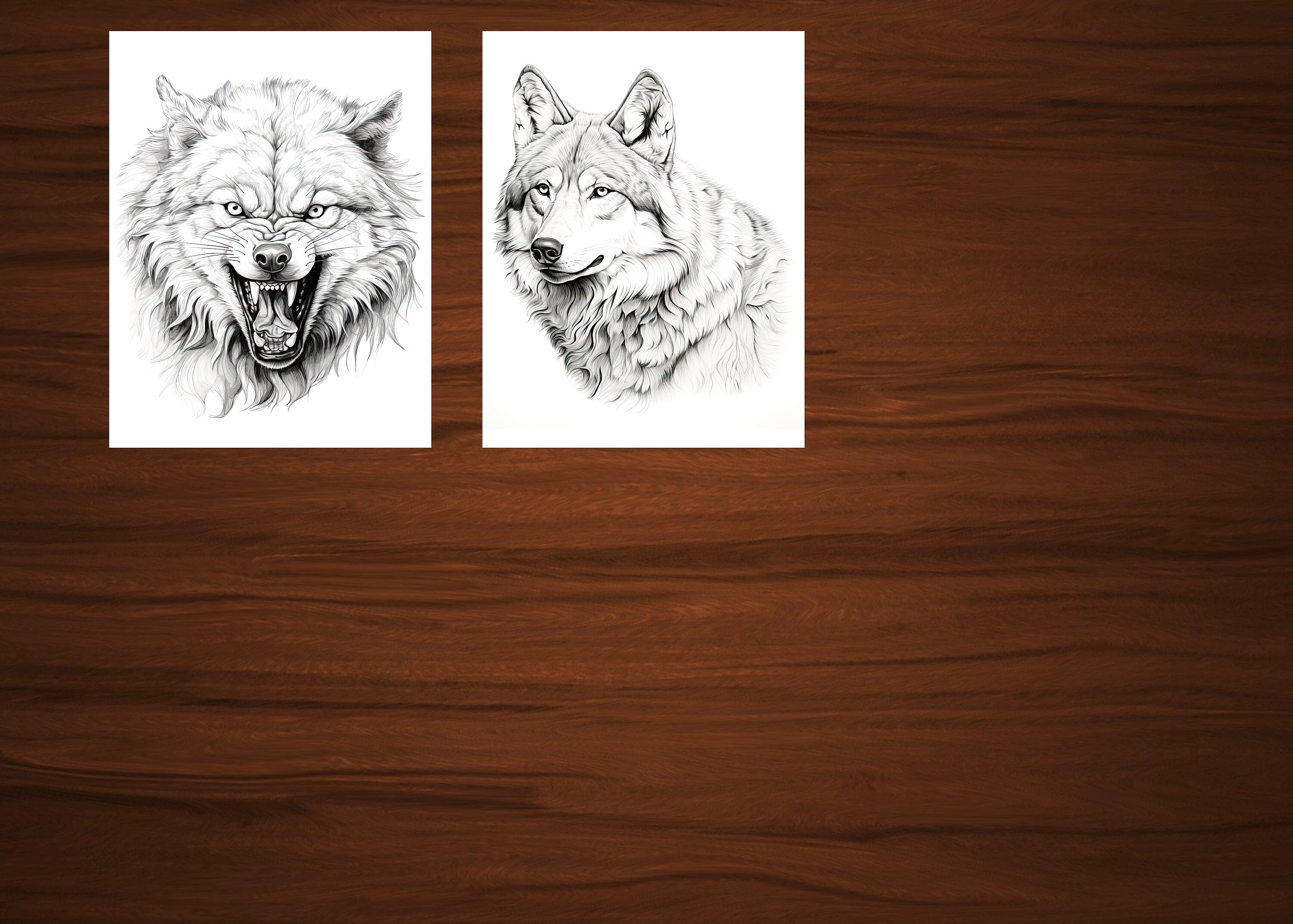 20 Printable Wolf Patterns/coloring Book Pages Leather - Etsy