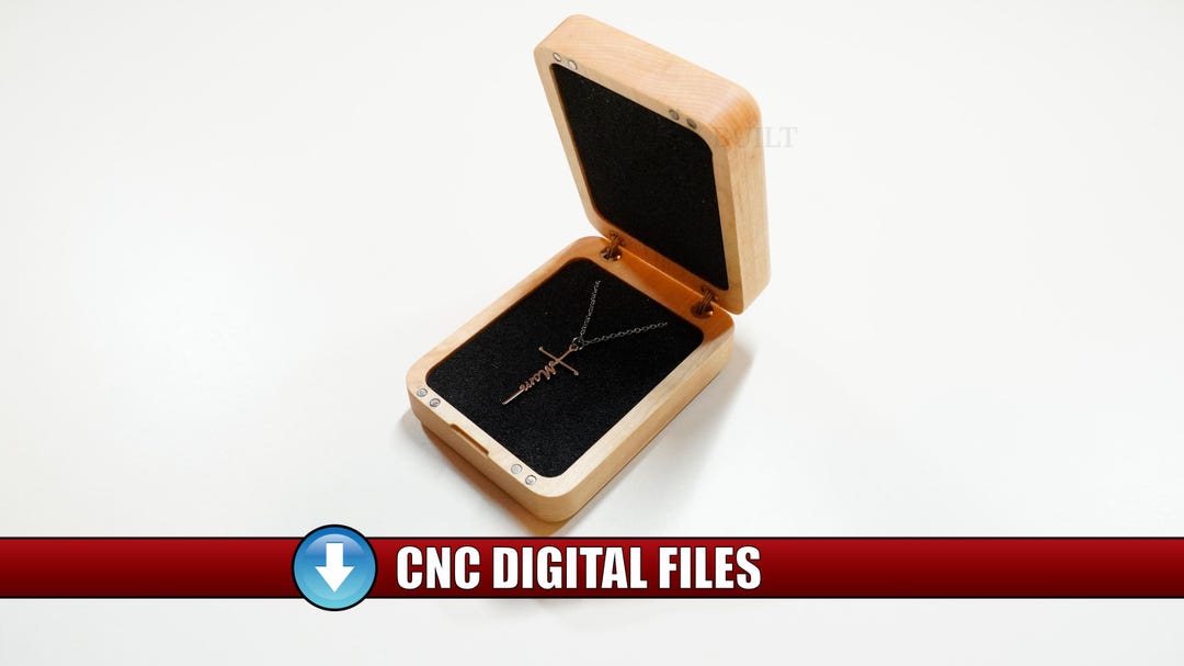 DIY Template Necklace Box CNC Files Jewelry Case Vectric Files ...
