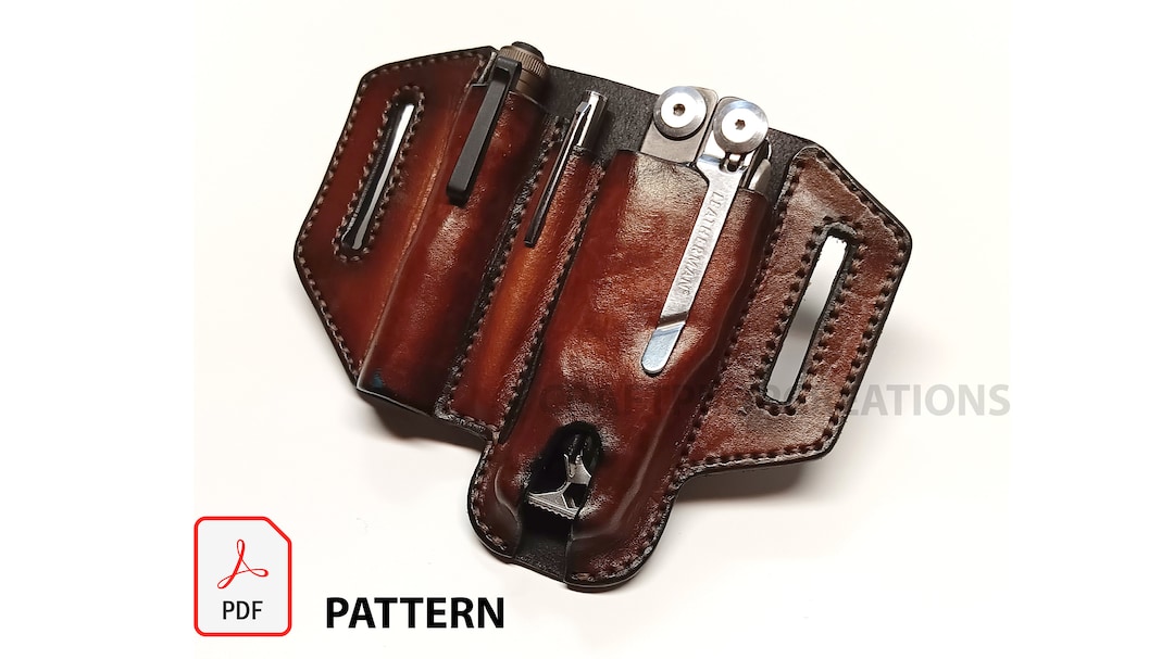 DIY Pattern Template Leatherman Knife/pen/flashlight Holster - Etsy UK