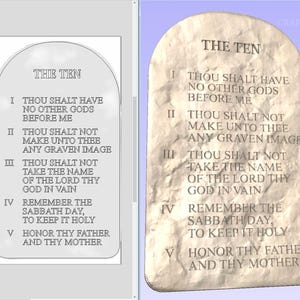 Christian Wall Art CNC Digital Files of the Ten Commandments Religious ...