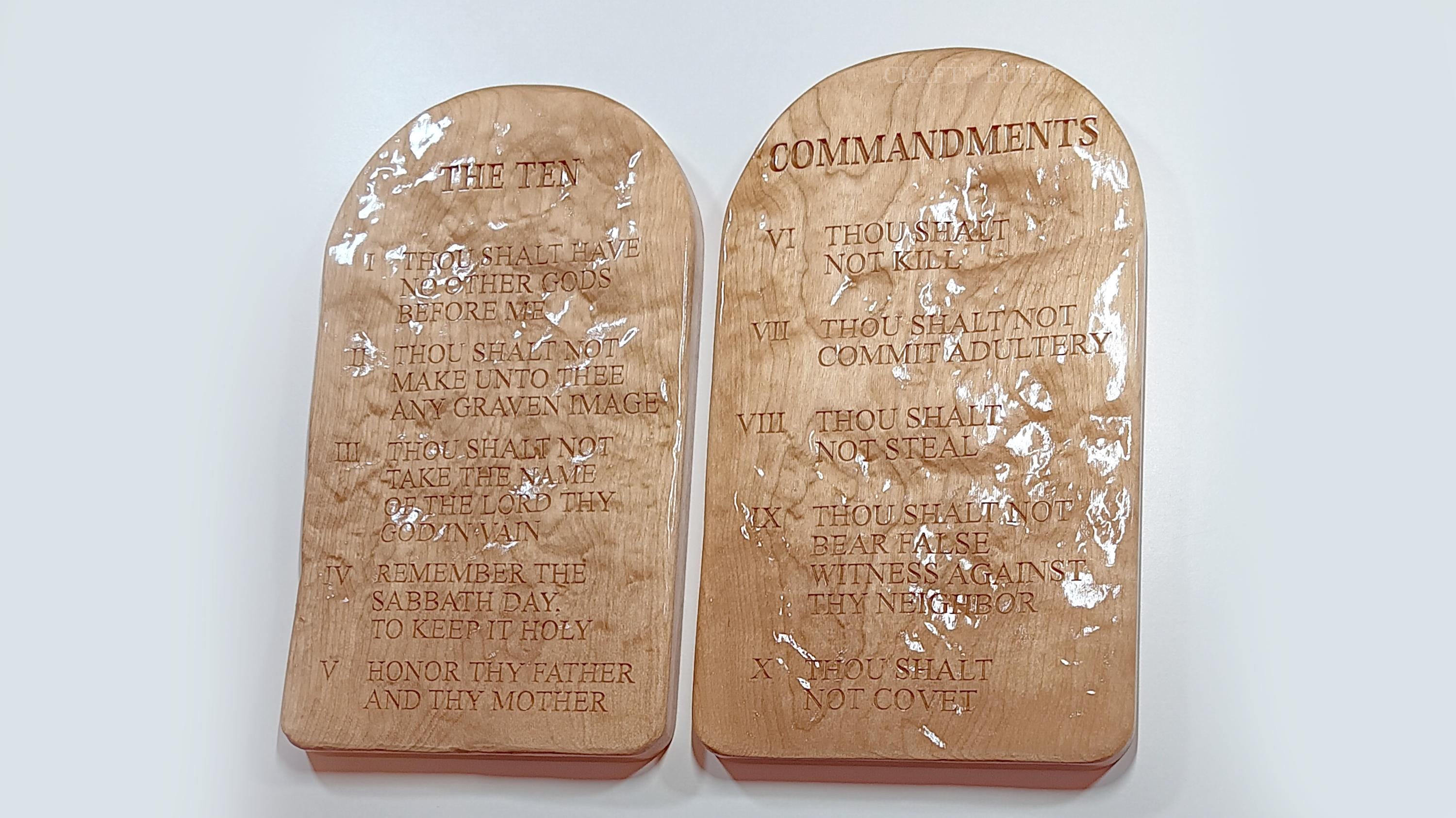Christian Wall Art CNC Digital Files of the Ten Commandments Religious ...
