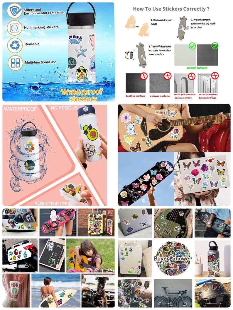 ALIEN VSCO Stickers Pack Random Stickers Waterproof - Etsy