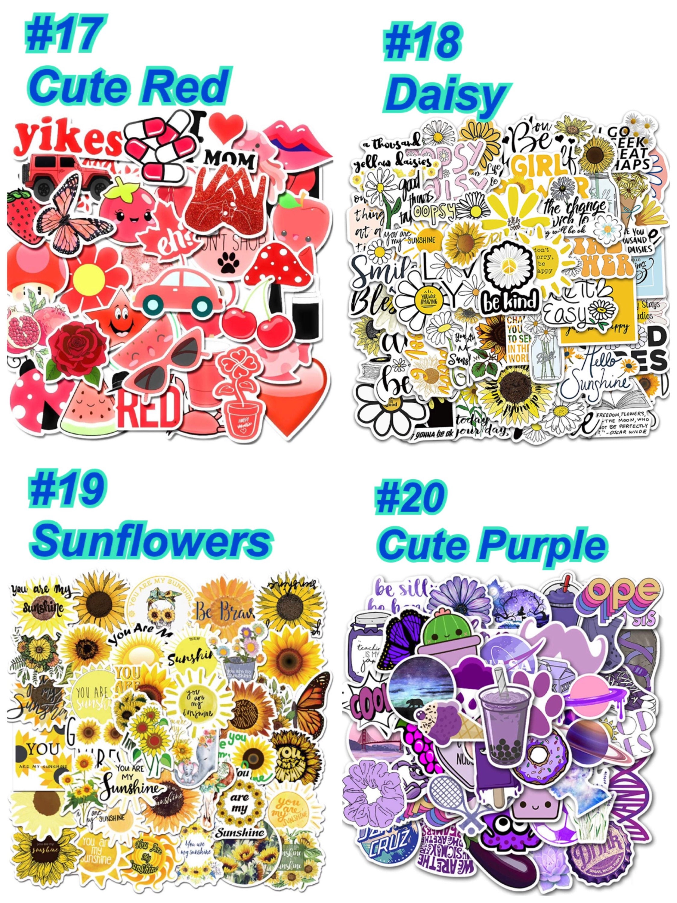 Cute Yellow VSCO Stickers Pack Random Stickers Waterproof | Etsy