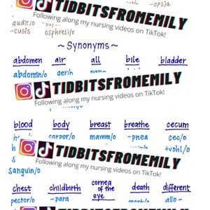 Medical Terminology - Etsy