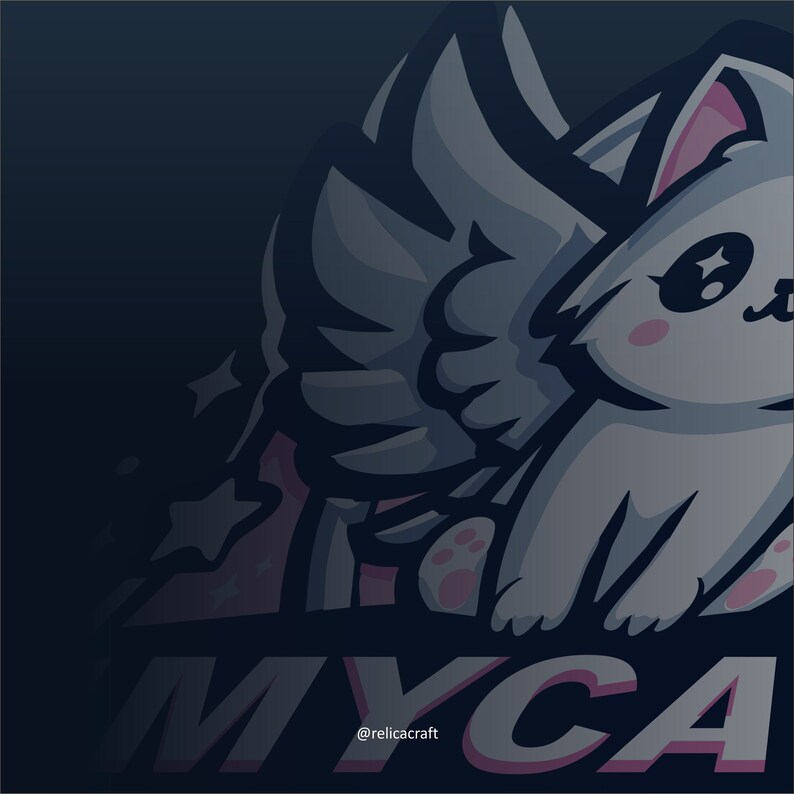 Kawaii Kitten Logo - Etsy