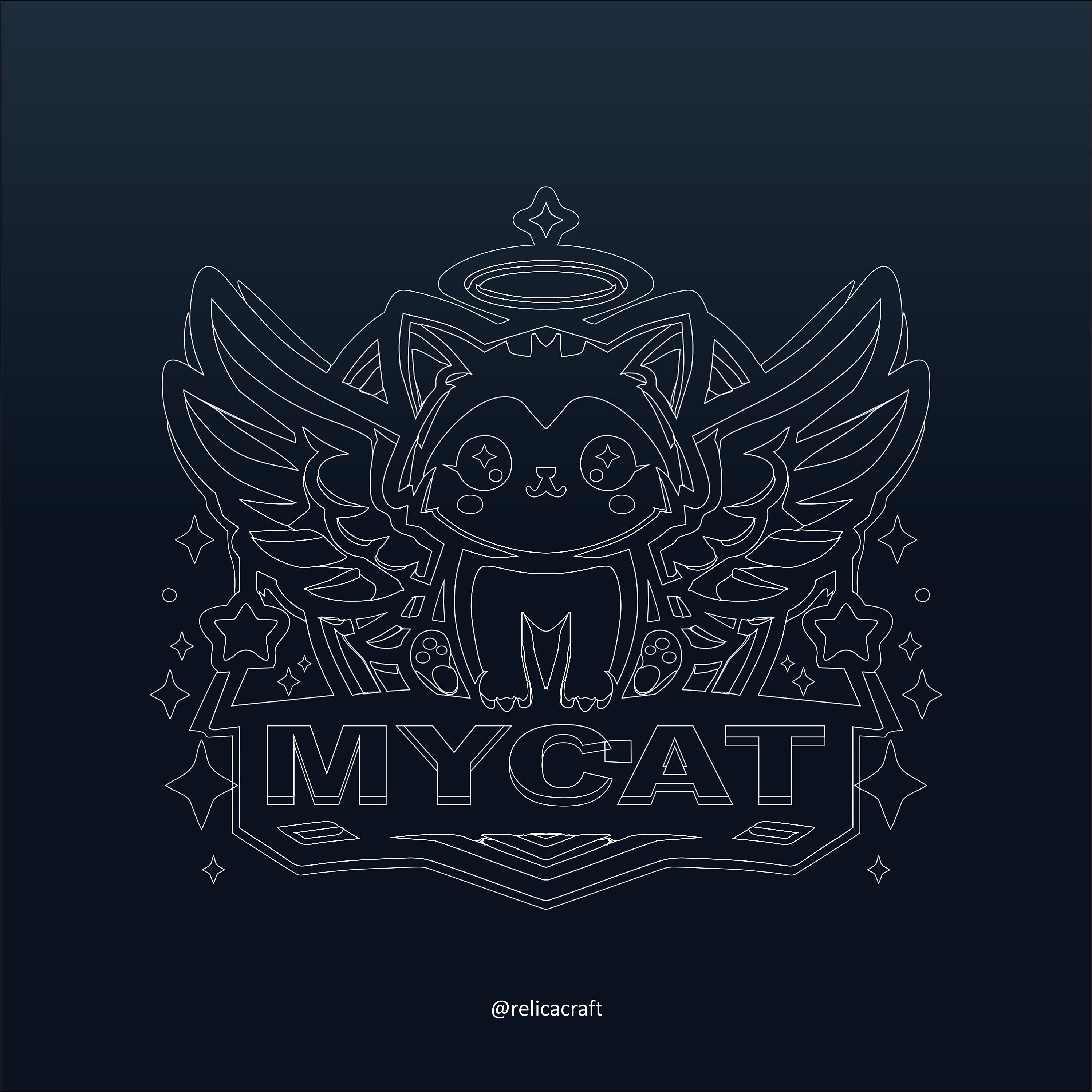 Kawaii Kitten Logo - Etsy