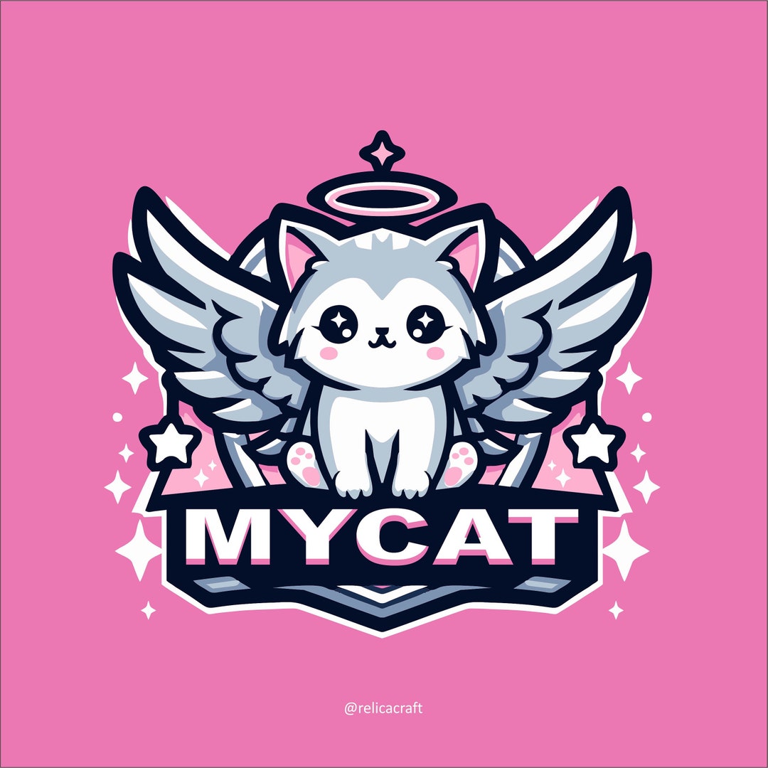 Kawaii Kitten Logo - Etsy