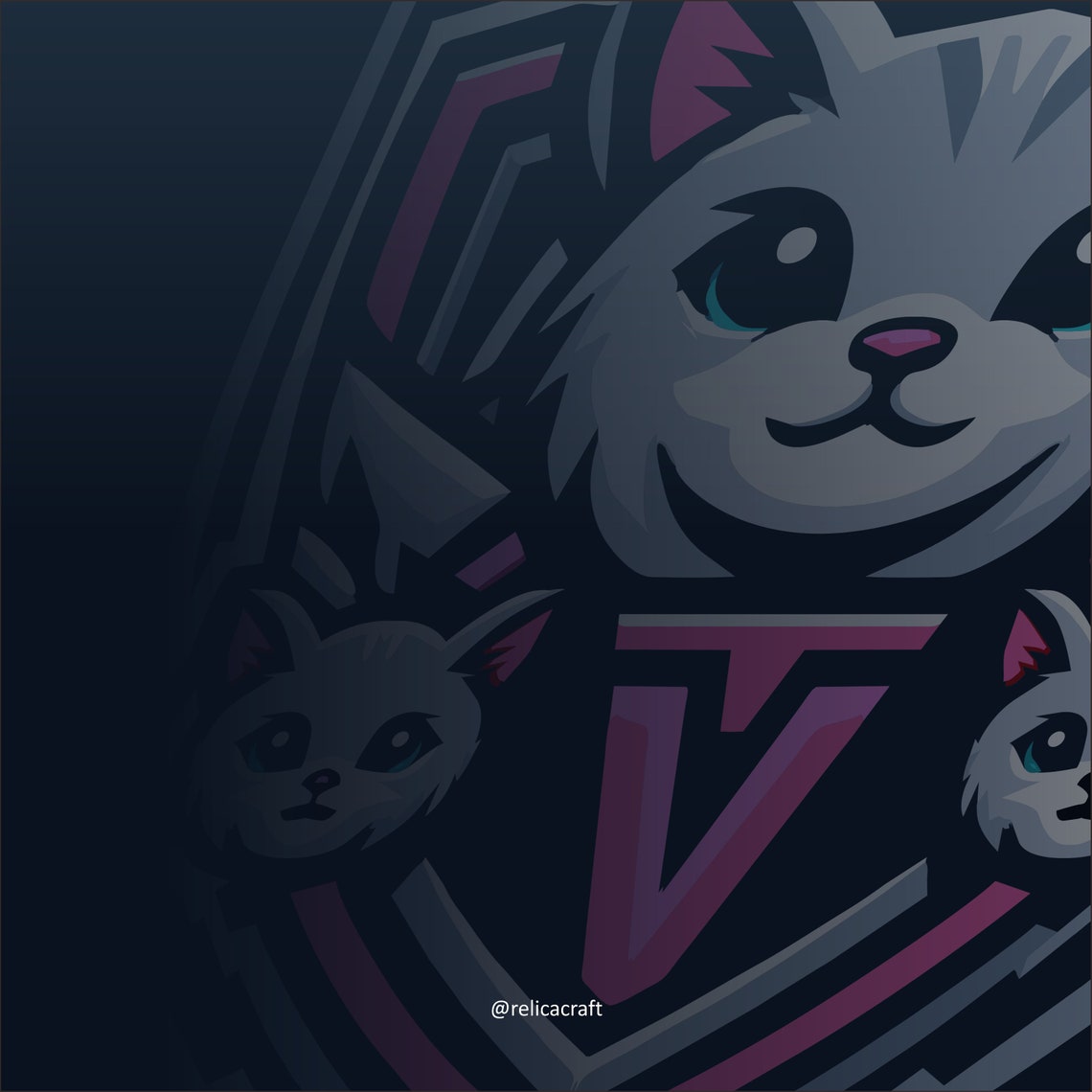 Kawaii Kitten Logo #1 - Etsy