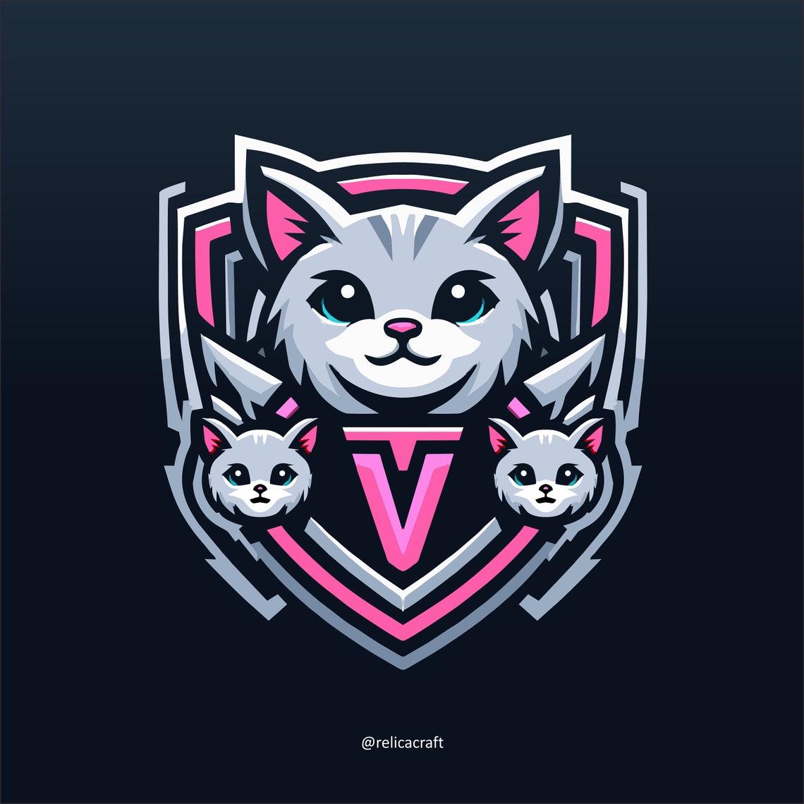 Kawaii Kitten Logo #1 - Etsy