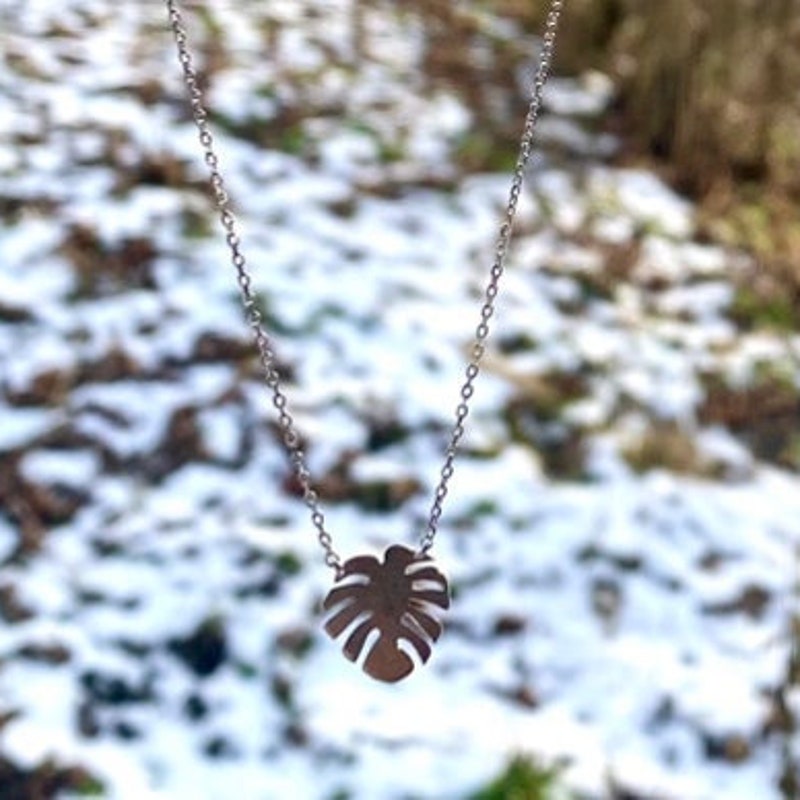 Monstera Necklace - Etsy