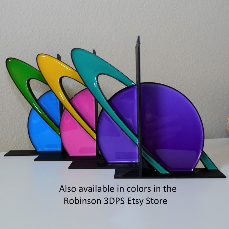 Yellow Saturn Bookends Planet Library Astronomy Decor | Etsy