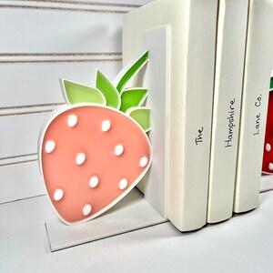 Handmade Strawberry Bookends: 3D Printed With Colorful Resin - Etsy