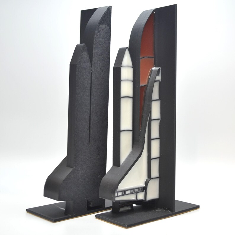3D Printed Space Shuttle Bookends: Resin Art Kids Room Decor - Etsy