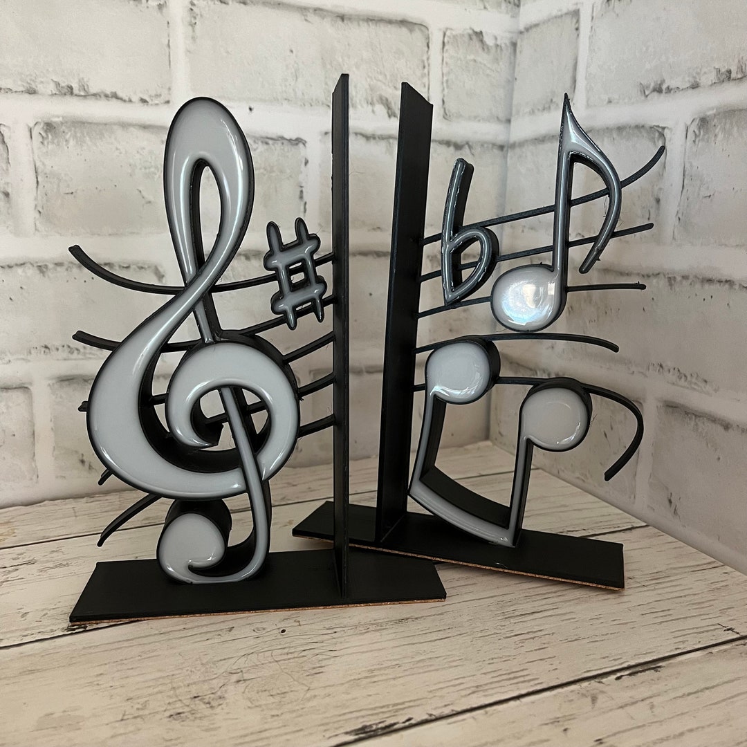 Music Note Bookends - Etsy