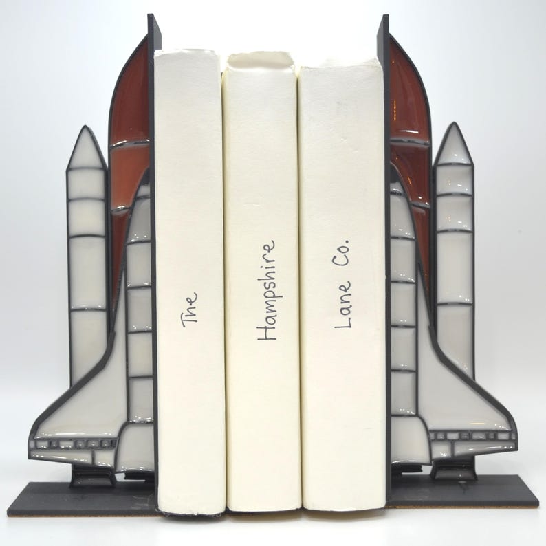 3D Printed Space Shuttle Bookends: Resin Art Kids Room Decor - Etsy