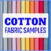 SAMPLES - Cotton Fabric (100% Cotton) - Etsy