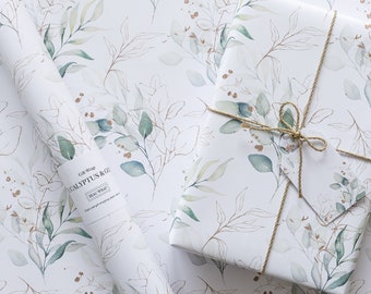 Botanical Wrapping Paper / 12 Sheets | Etsy