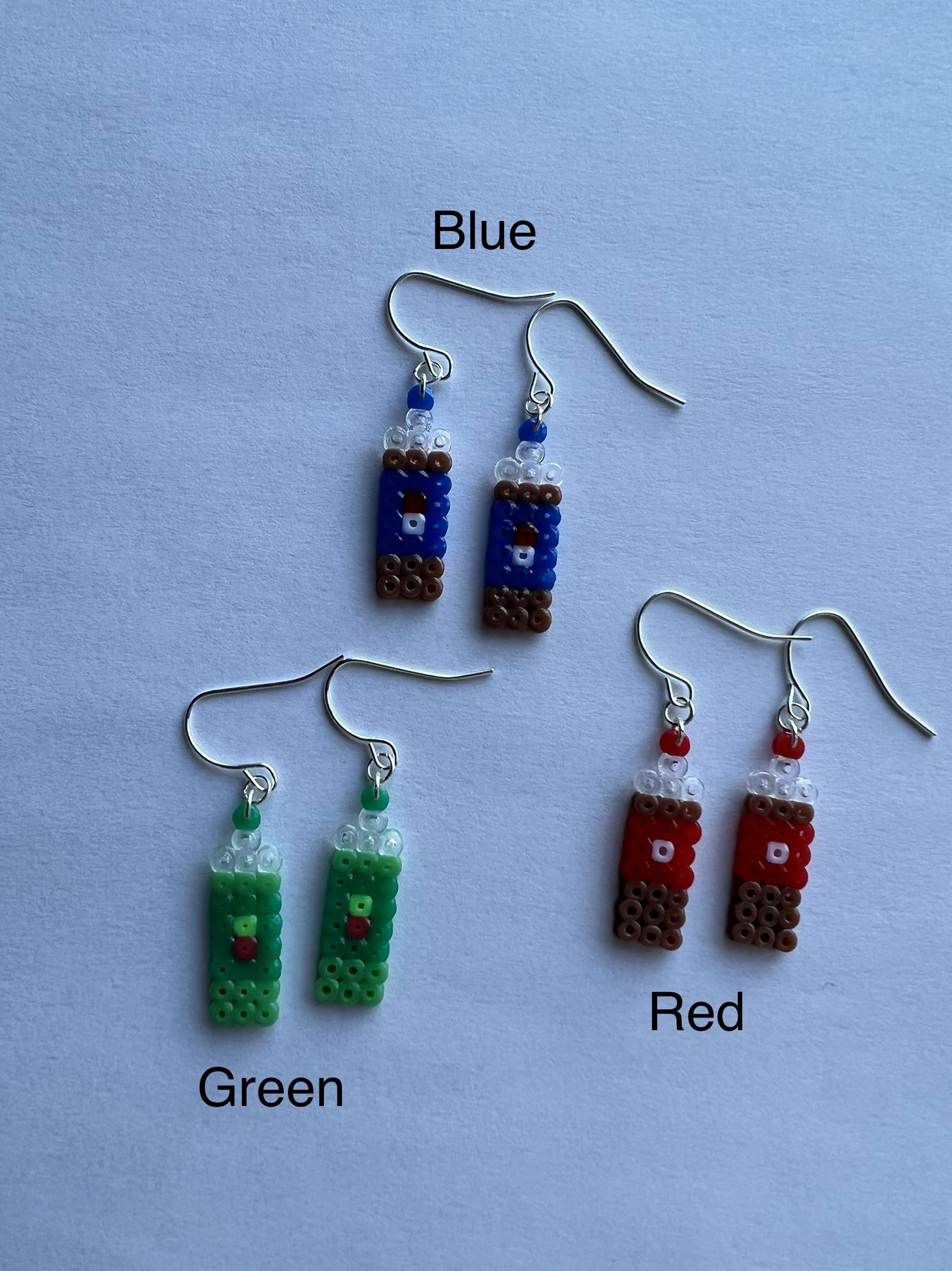 Soft Drink-inspired Fuse Bead Earrings - Etsy