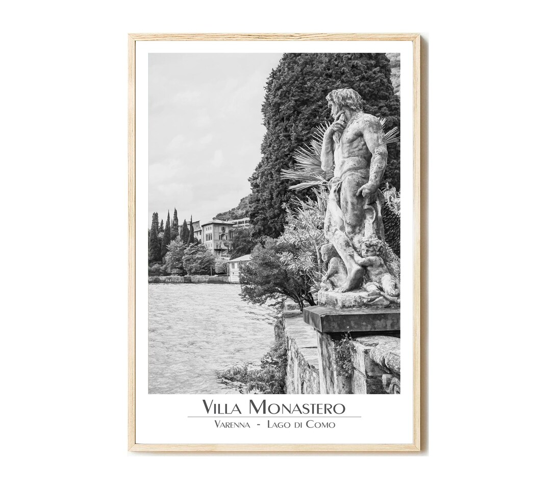 Varenna Travel Poster, Villa Monastero Print, Lake Como Travel Poster ...