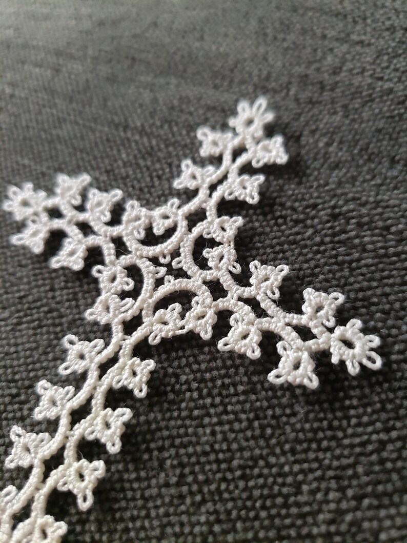 Lacy Cross Motif cream - Etsy