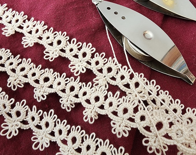Specialty Tatted Flower Lace (ecru) - Etsy