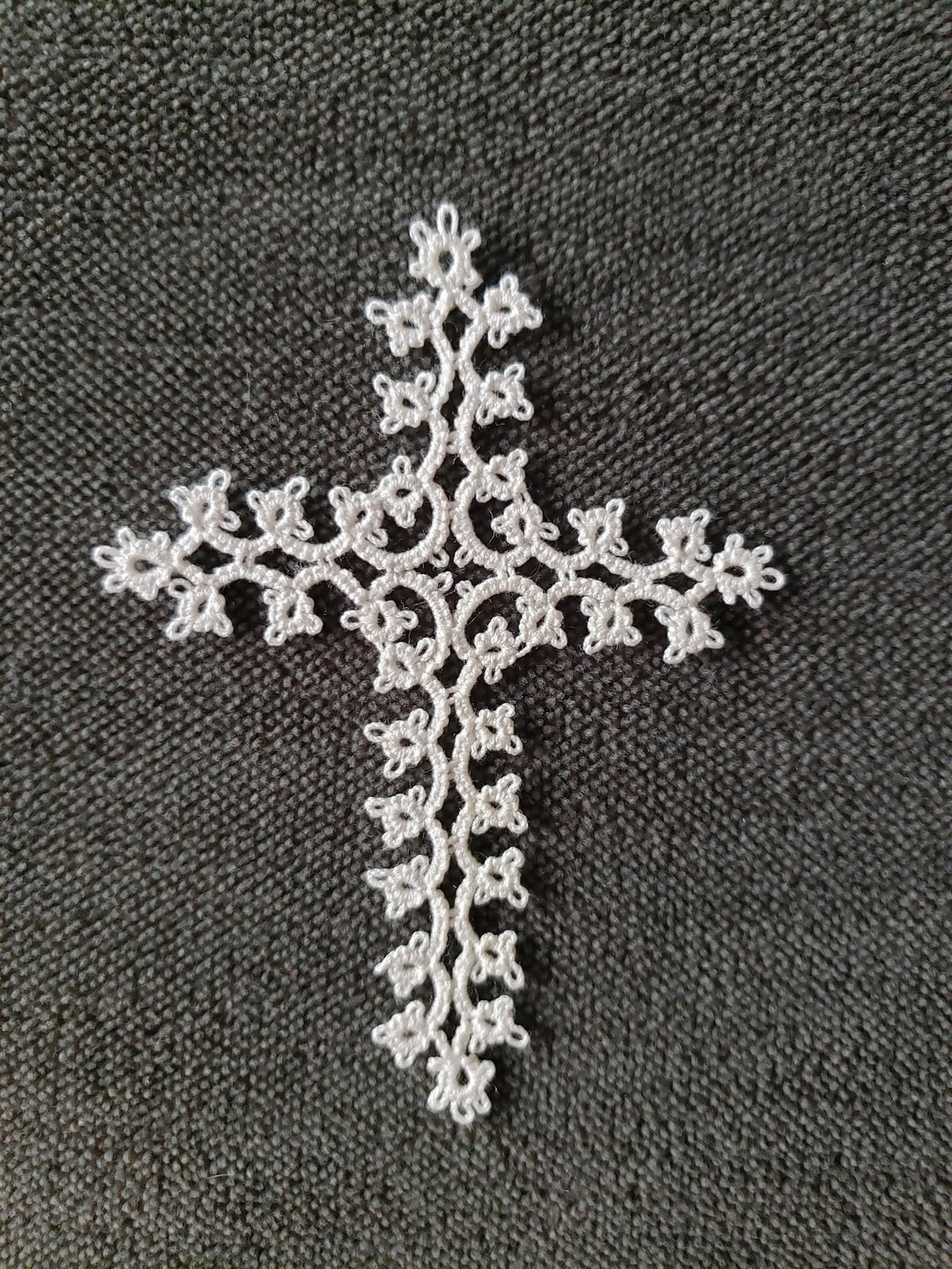 Lacy Cross Motif (cream) - Etsy