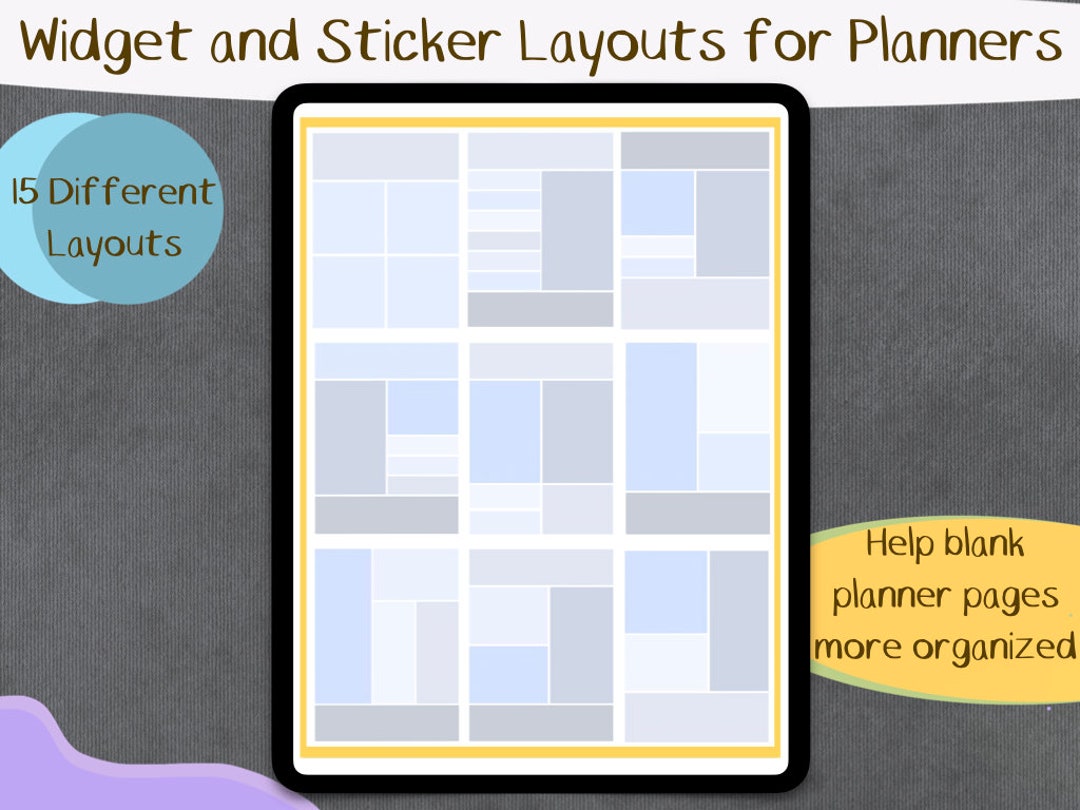 Digital Planner Layouts for Stickers and Widgets Goodnotes - Etsy